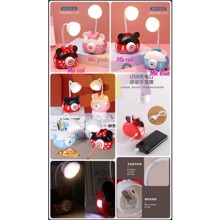 Jual LAMPU BELAJAR/LAMPU MEJA MULTIFUNGSI DENGNA PEN HOLDER MICKEY DAN ...