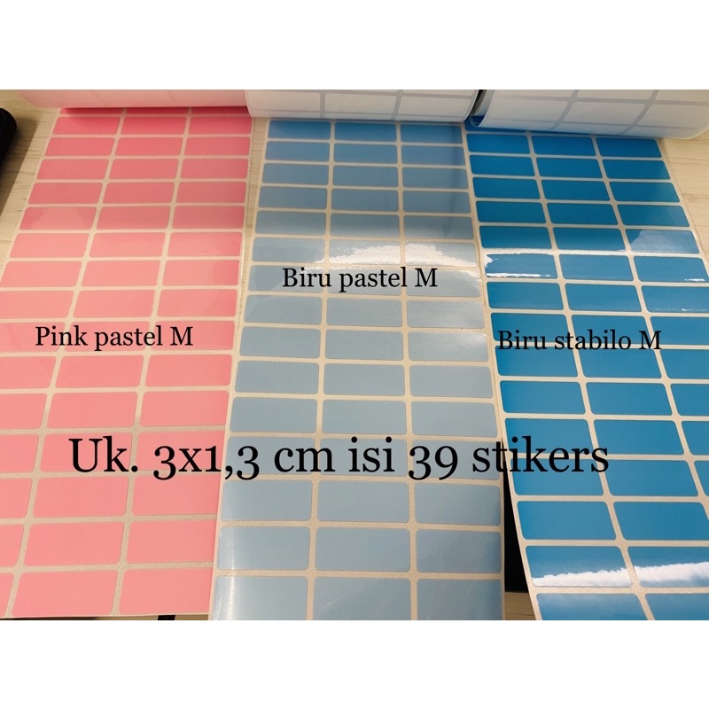 Jual Stiker Label Nama Name Sticker Waterproof Anti Air Polos Pastel ...