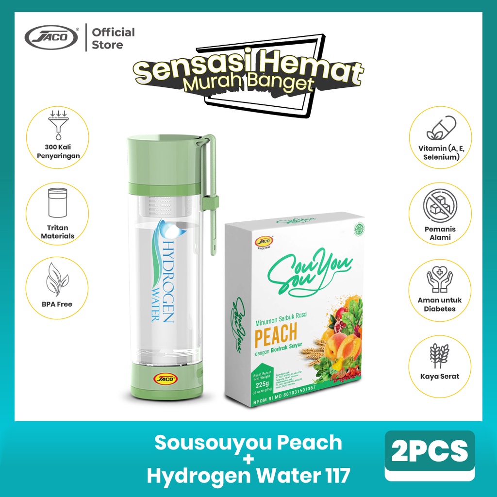 Jual Jaco Bundling Hydrogen Water Cup JC 117 Air Hidrogen Botol ...