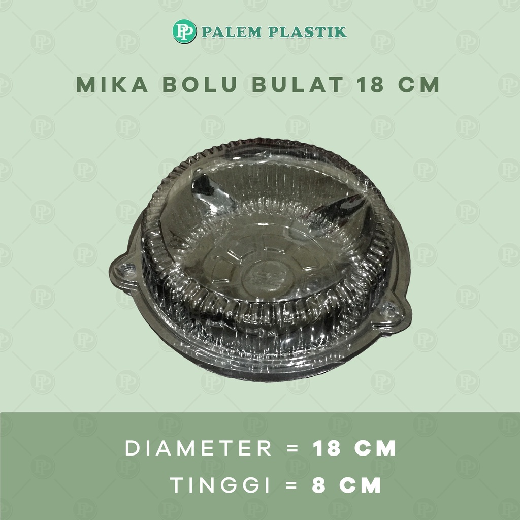 Jual Mika Plastik Bolu / Kue Cake Bulat Bening Bsm Uk. 18 CM (10 Pcs ...