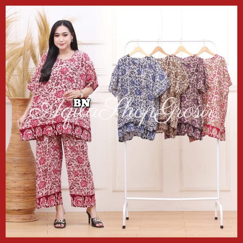 Jual SETELAN CP JUMBO KENARI CELANA PANJANG JUMBO MURAH STELAN BAJU TIDUR BATIK WANITA PIAMA ...