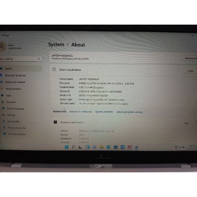 Jual LAPTOP ASUS VIVOBOOK A416FA-FHD323 INTEL CORE I3-10110U/4GB/256 ...