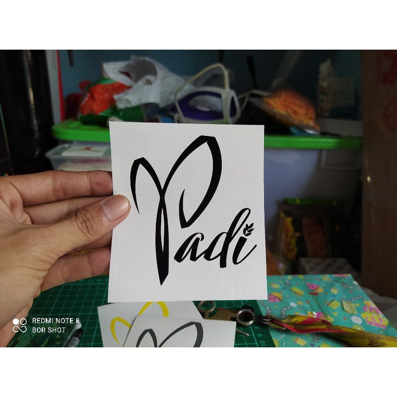 Jual STIKER PADI | STICKER CUTTING BAHAN ORACAL CUSTOM LOGO | Shopee ...