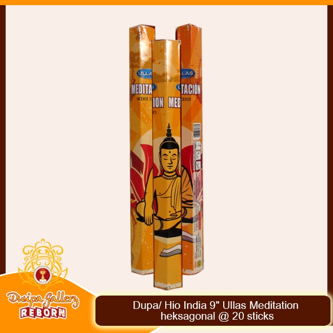 Jual Dupa Hio India Wangi Meditation Ullas heksagonal 9" @20 sticks ...