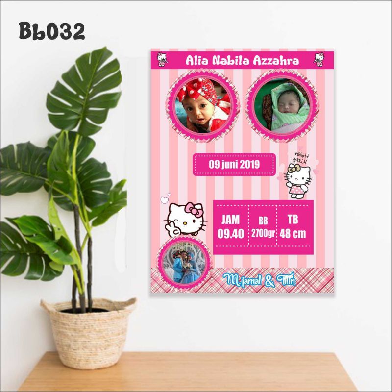 Jual POSTER BIODATA BAYI GIRL 12R (Pink) | Shopee Indonesia