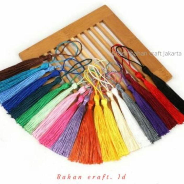 Jual Tasel untuk bookmark/Tali Rumbai/Tali Pembatas Buku/Rumbai warna ...