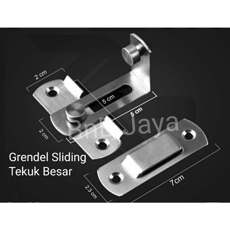 Jual Grendel Lurus/Tekuk, Kecil/Besar Pintu Sliding - Stainless Steel ...