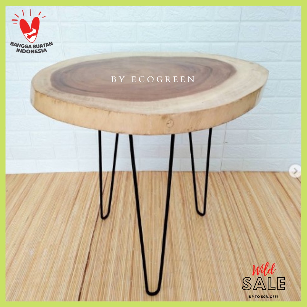 Jual Meja Bulat / Meja rustic / meja akar Jati Bulat / Meja Samping ...