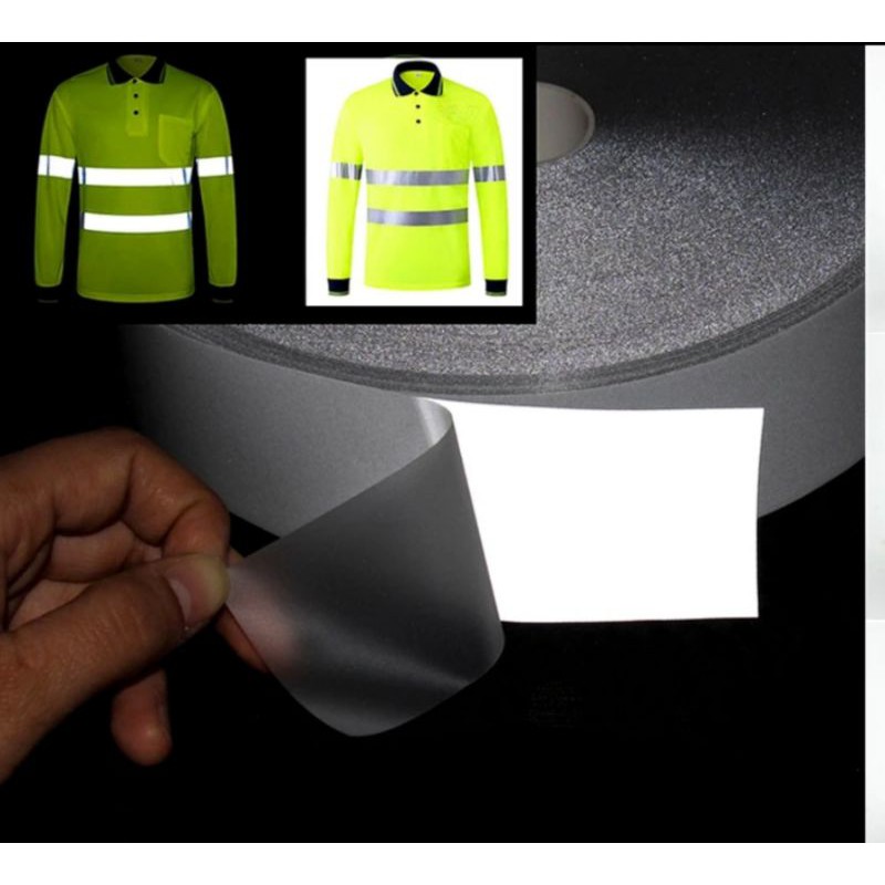 Jual stiker reflektor nyala untuk kain baju jaket celana tambal sticker ...