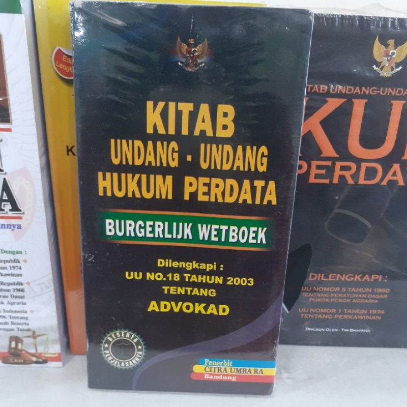 Jual BUKU KITAB UNDANG UNDANG HUKUM PERDATA KUHPER KUH PER KUH PERDATA DI LENGKAPI UU NO 18 ...