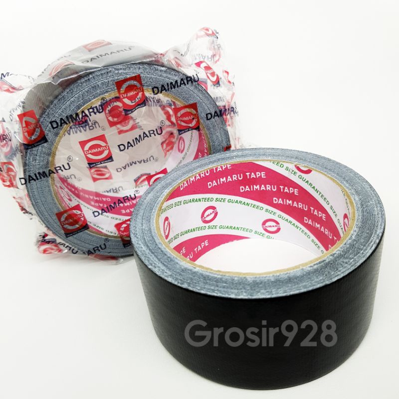 Jual Plakban / Lakban / Cloth Tape / Tape Daimaru Kain Hitam 48mm 2inch ...
