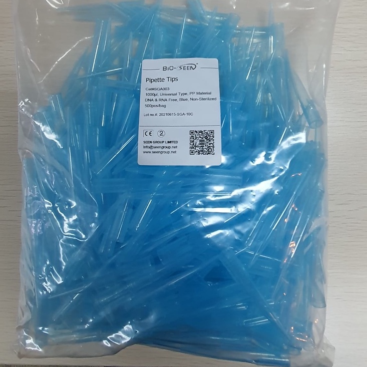 Jual Pipet Tips Blue 1000 ul Universal Tip Bioseen 500 Pcs | Shopee ...