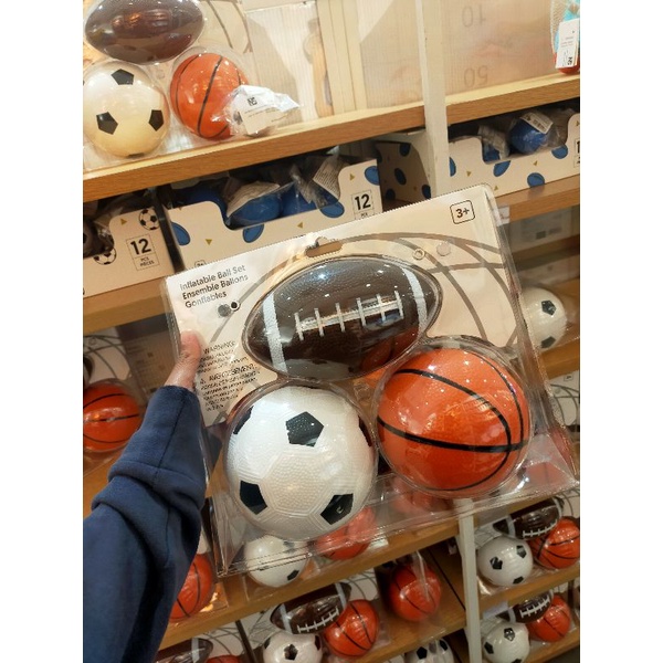 Jual MINISO INFLATABLE BALL SET isi 3pc (tidak utk usia d bawah 3th ...