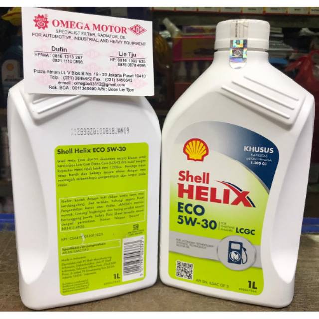 Jual Shell Helix Eco 5w-30 LCGC original asli 100 % 1liter | Shopee ...