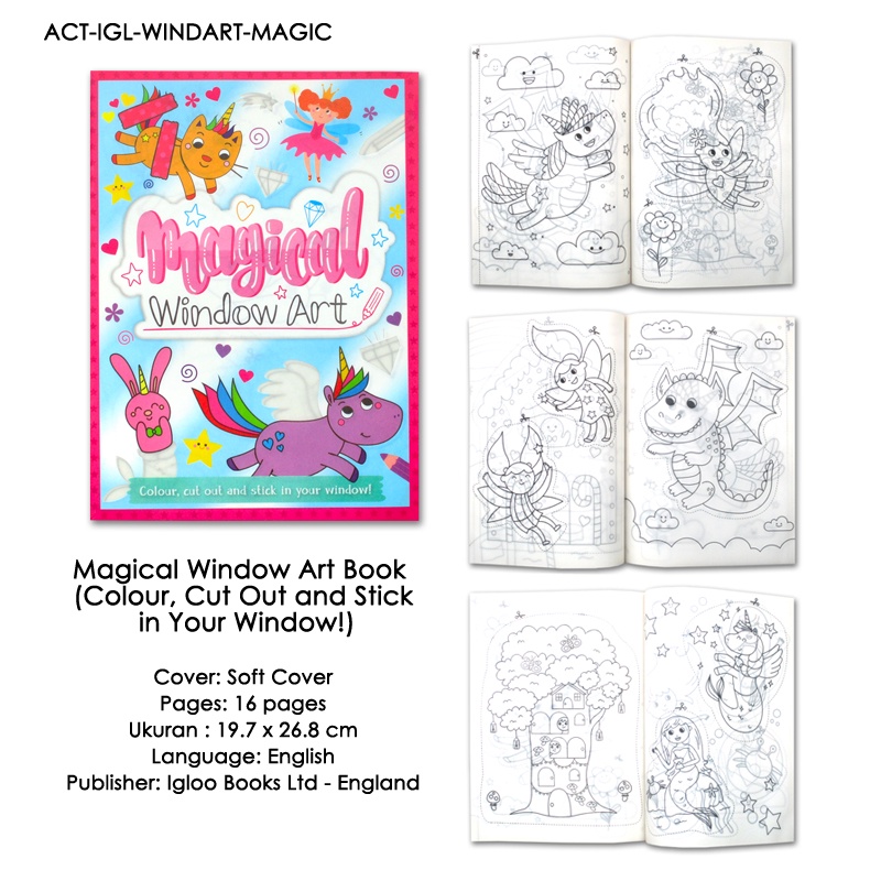 Jual [Igloo Books] Magical / Super Cute Window Art Book (Colour, Cut ...