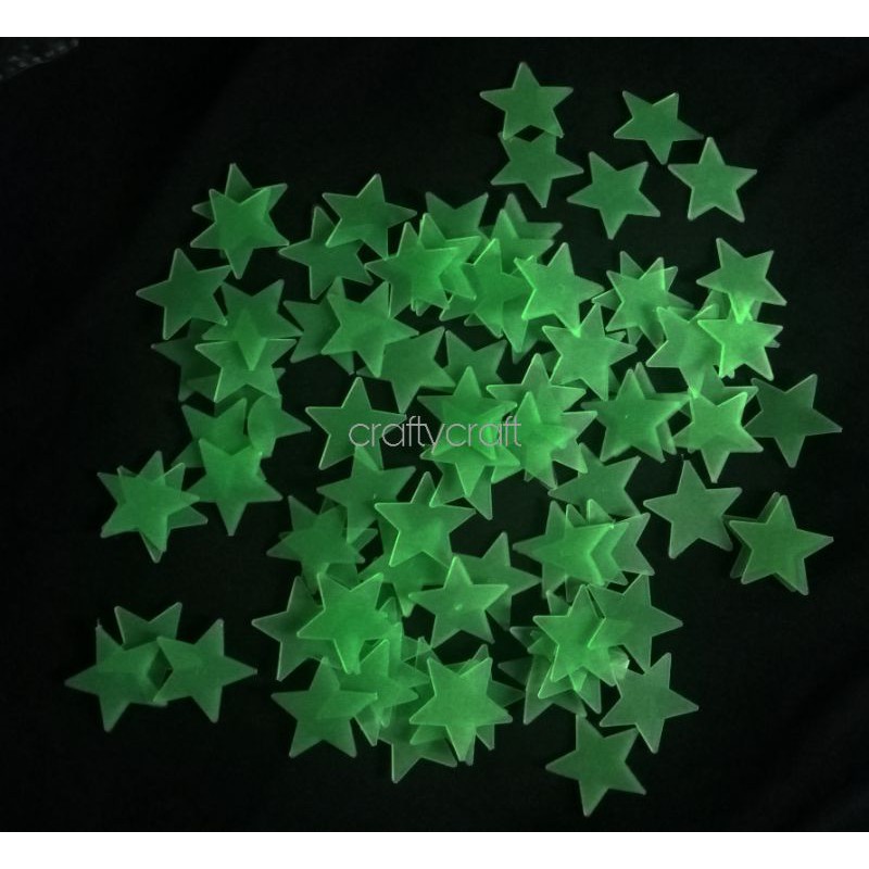 Jual Isi 100pc glow in the dark sticker stiker glowing isi banyak ...