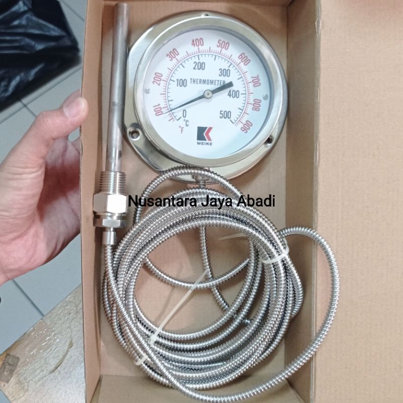 Jual Thermometer Temperature Gauge Kapiler Capillary 6 " inchi 500 ...