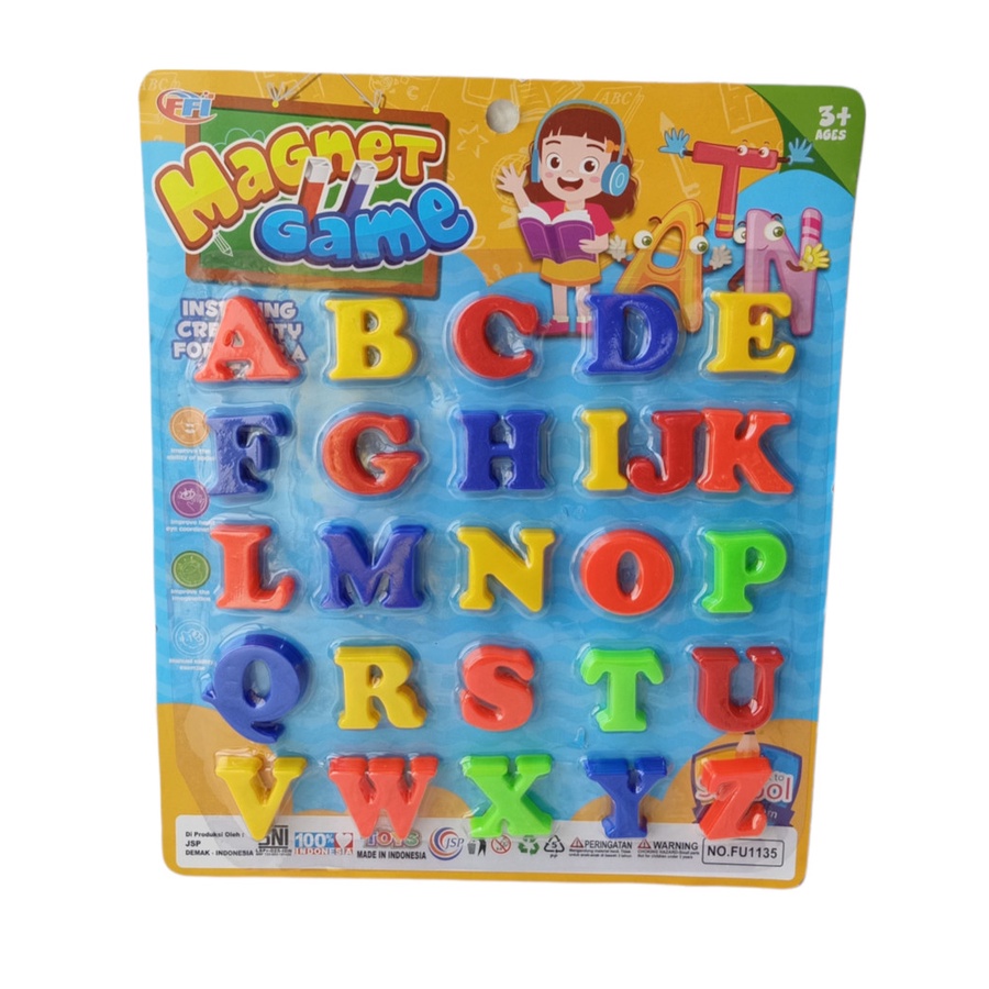 Jual Mainan Edukasi Anak Belajar Mengenal Huruf ABCD Magnetic Game ...
