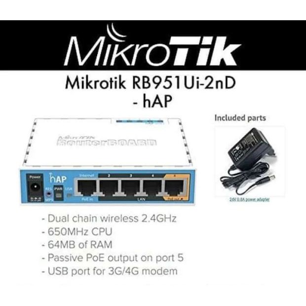 Jual MIKROTIK ROUTERBOARD RB951Ui-2nD Hap Lite | Shopee Indonesia