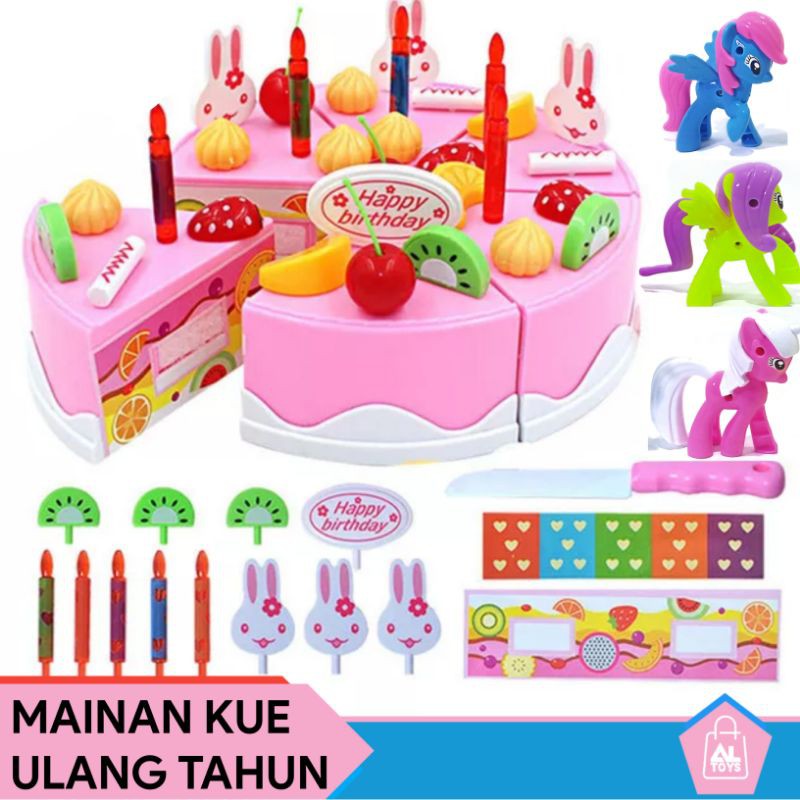 Jual MAINAN KUE ULANG TAHUN + KUDA PONY MAINAN ANAK PEREMPUAN KUE ULANG ...