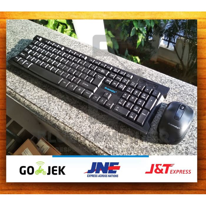 Jual Keyboard Wireless dan Mouse Set Banda W200 / KEYBOARD WIRELESS ...