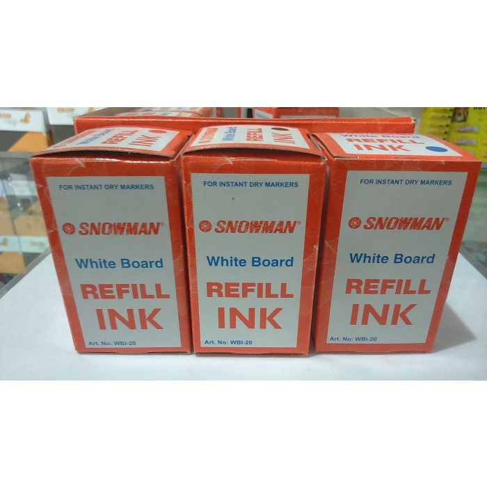 Jual Snowman WBI-20 Whiteboard Marking Ink Black/ Blue/ Red | Shopee ...