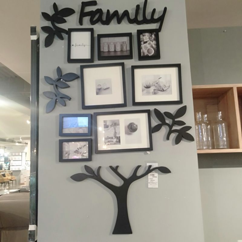 Jual Bingkai Foto Set 13 Pcs Kompilasi Family Tree - Hitam | Shopee ...