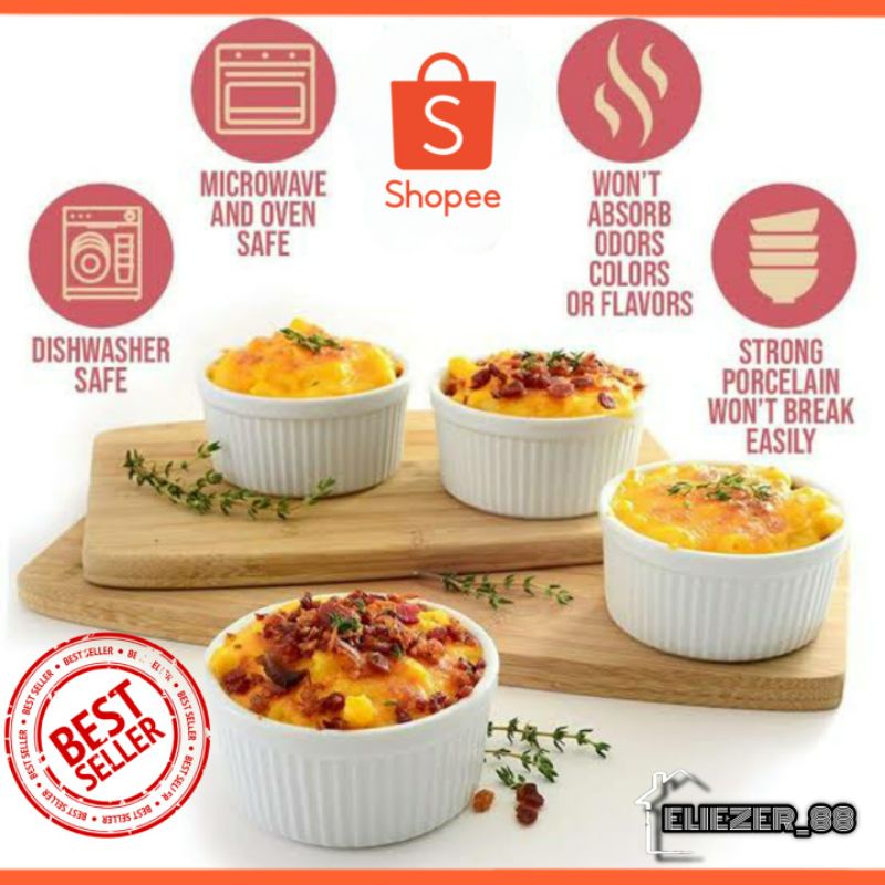 Jual Mangkok Keramik Oven Ramekin Size 8cm | Shopee Indonesia