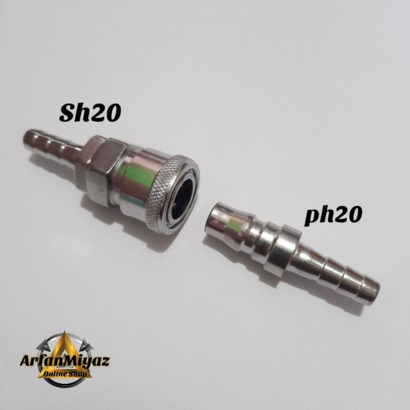 Jual Quick Coupler Coupling 1/4 Harga Satu Set Male Dan Female / Untuk ...