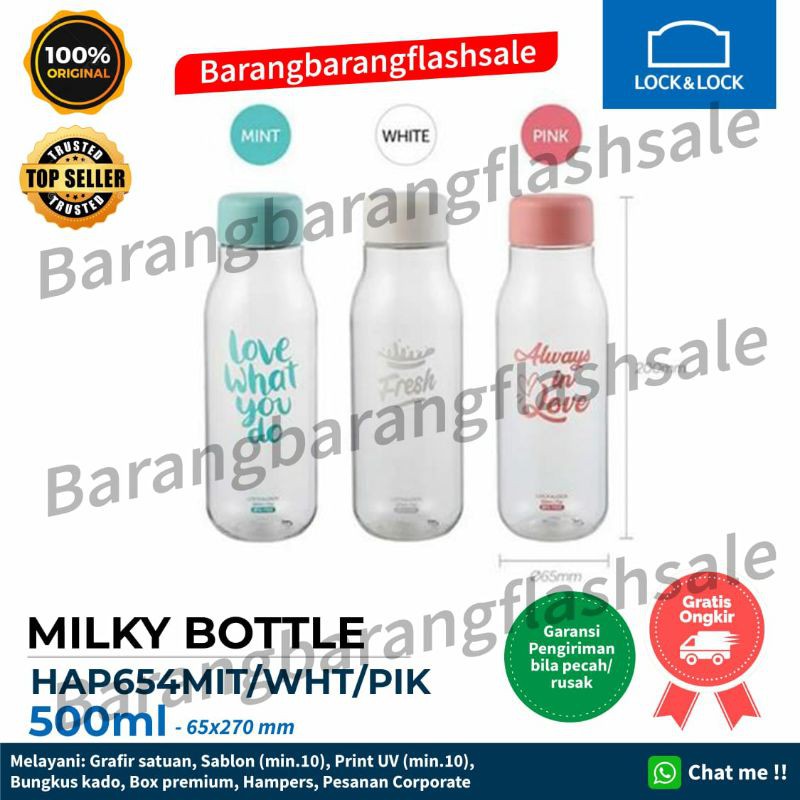 Jual Botol Minum Lock n Lock Milky Water Bottle 500ml / botol murah ...