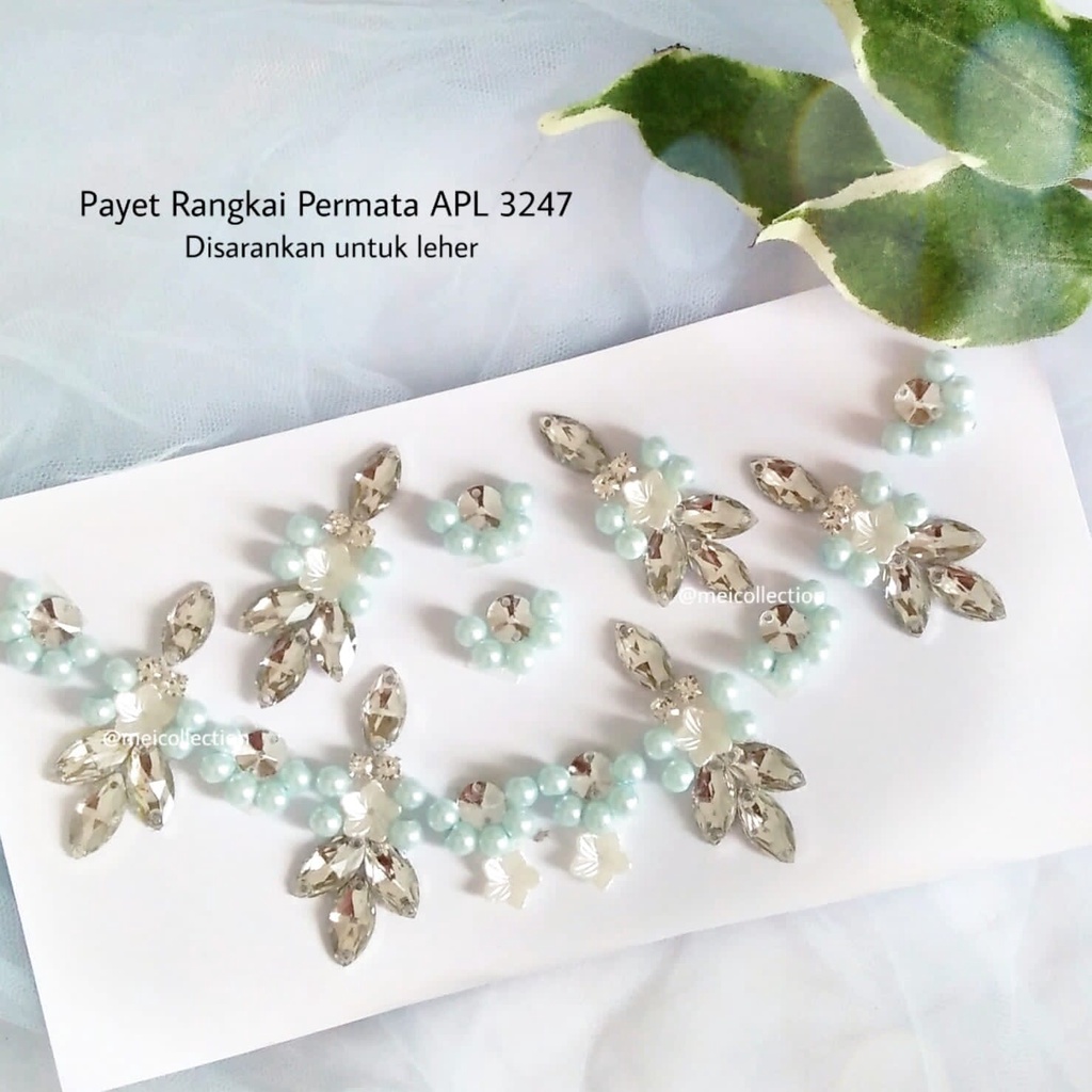 Jual payet rangkai mutiara bunga 3d permata KOMPILASI nuansa biru blue ...