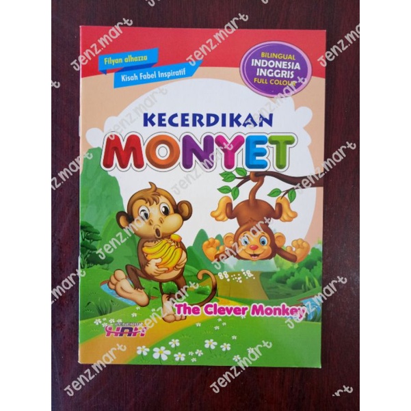 Jual Kisah Dongeng Binatang Kecerdikan Monyet Full Colour dgn 2 Bahasa ...