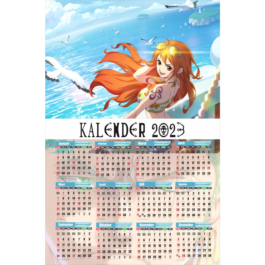 Jual Cetak KALENDER ANIME [ ONE PIECE ] - kalender poster - kalender ...