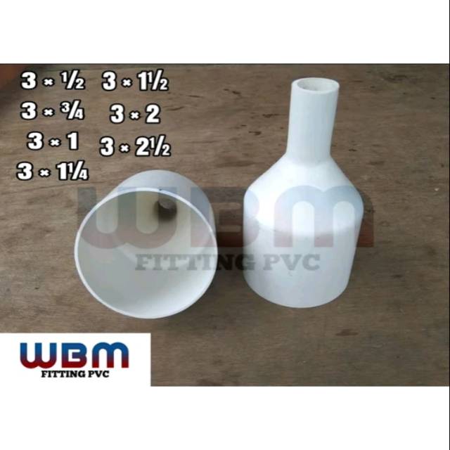 Jual Fitting pvc Reducer socket 3 x 1 inchi WBM fitting pvc | Shopee ...