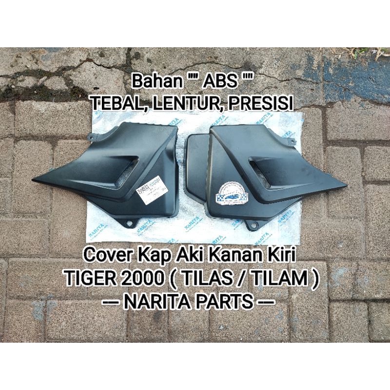 Jual Cover Box tutup Kap aki Tutup aki accu Kanan Kiri Tiger 2000 Tiger ...
