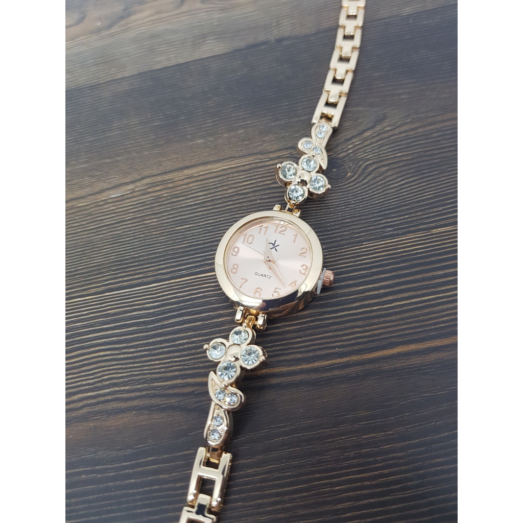 Jual JAM TANGAN GELANG RANTAI KECIL DK WARNA GOLD SLIM 541A/B/C/D/E ...
