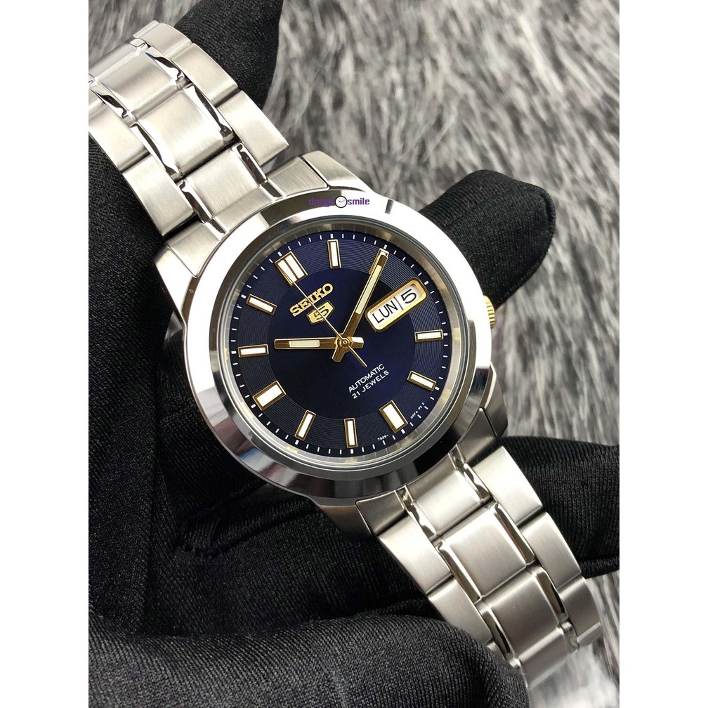 Jual Seiko 5 SNKK17K1 Automatic Gold Tone on Black Dial Jam Tangan Pria ...