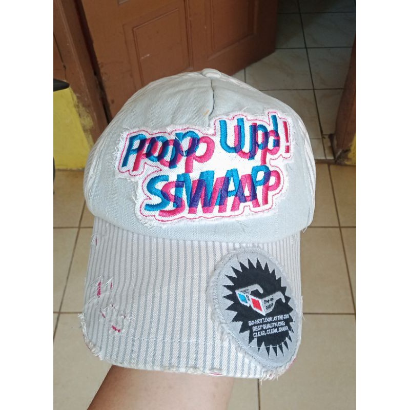 Jual Topi ( Cap ) Pop Up Smap White | Shopee Indonesia