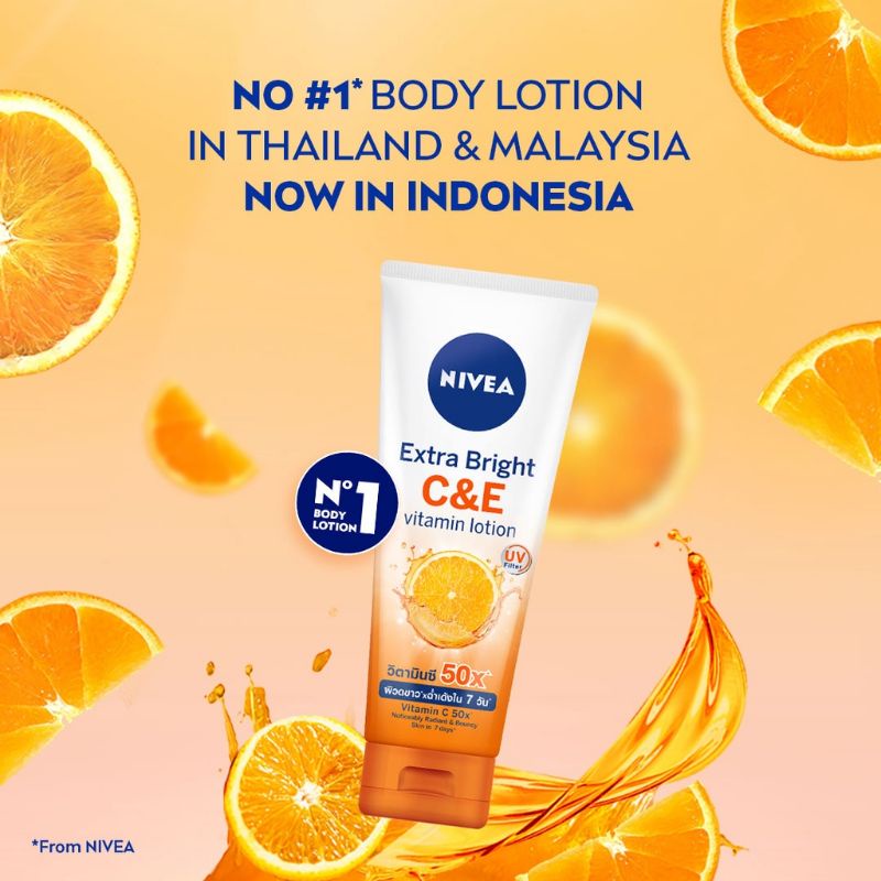 Jual NIVEA Extra Bright C&E Vitamin Lotion 180ml | Shopee Indonesia