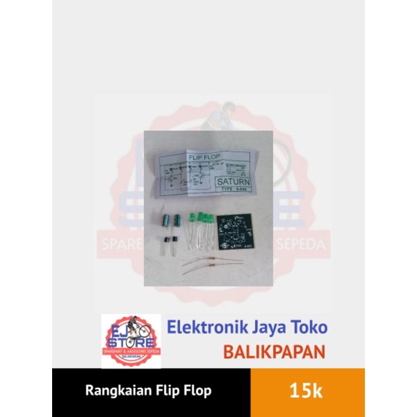 Jual Rangkaian Flip Flop Komponen 4 Led Pcb Transistor Kapasitor Resistor Set Tugas 