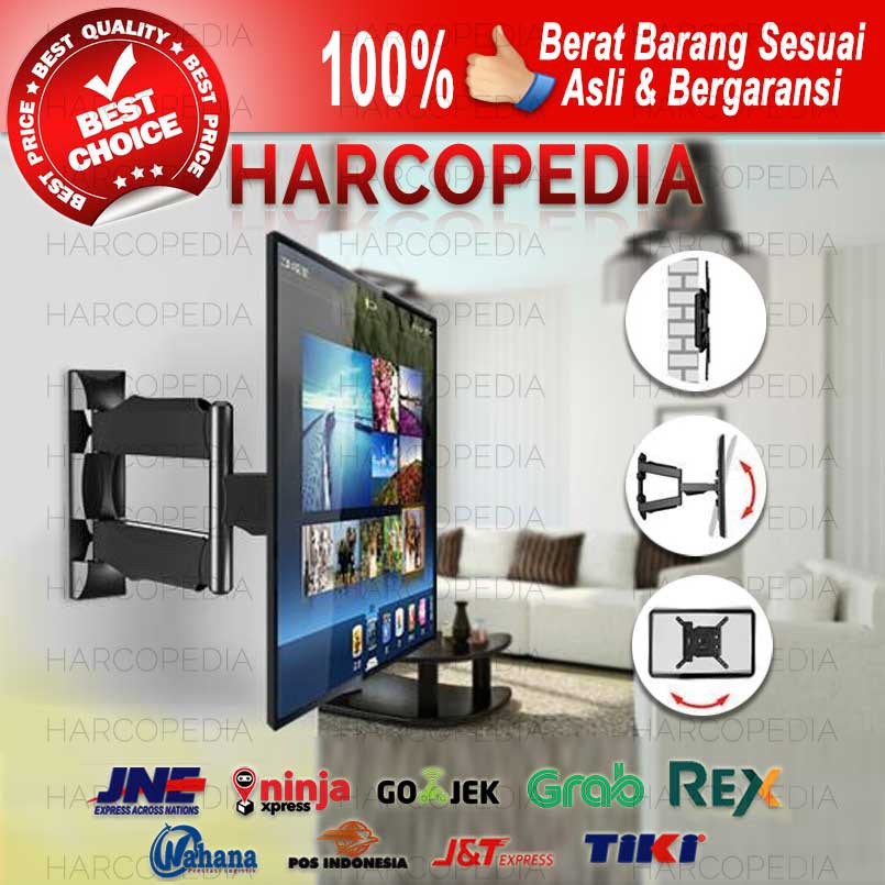 Jual Bracket TV Monitor LED LCD North Bayou NB P4 NBP4 13"-47" Tilt ...