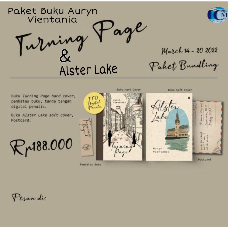 Jual Paket Novel Auryn Vientania Alster Lake Dan Turning Page Hard ...