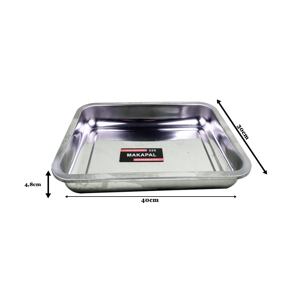 Jual Nampan Stainless Persegi, Nampan Tray Plastik TEBAL Waitress ...