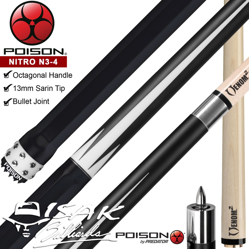 Jual Poison Nitro N3-4 Pool Cue - Billiard Stick Stik Biliar Low ...