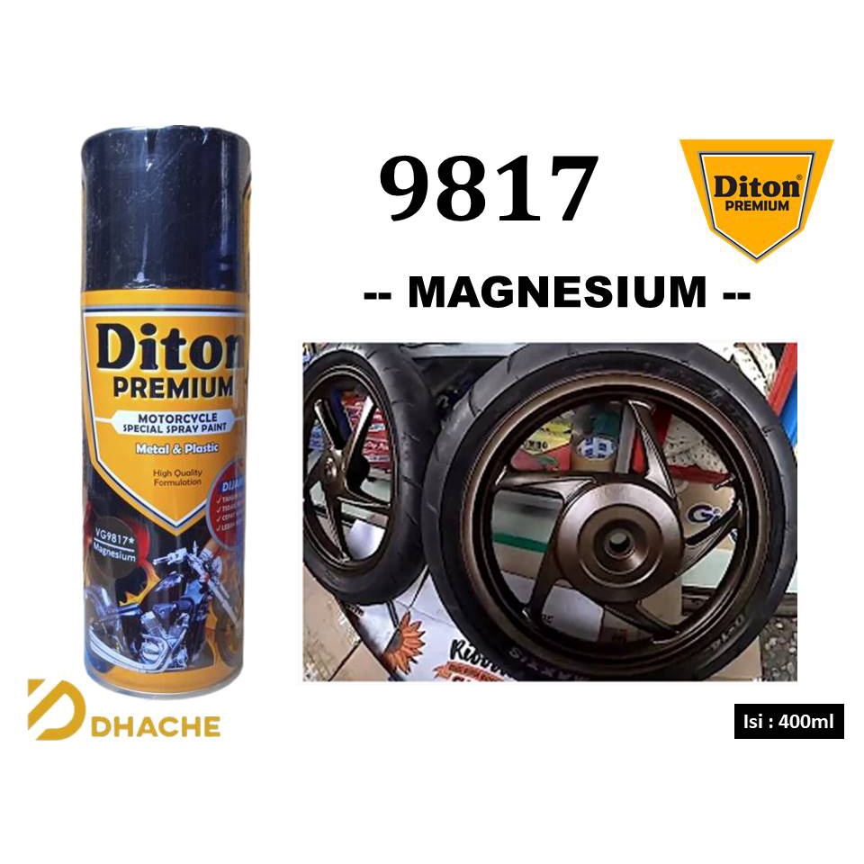 Jual Cat Pilox Diton Premium MAGNESIUM 9817 400cc warna magnesium besi ...