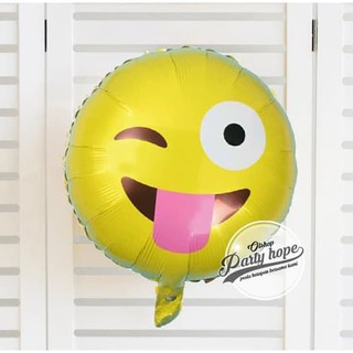 Jual balon foil emoji melet / balon emoticon / balon emoji melet ...