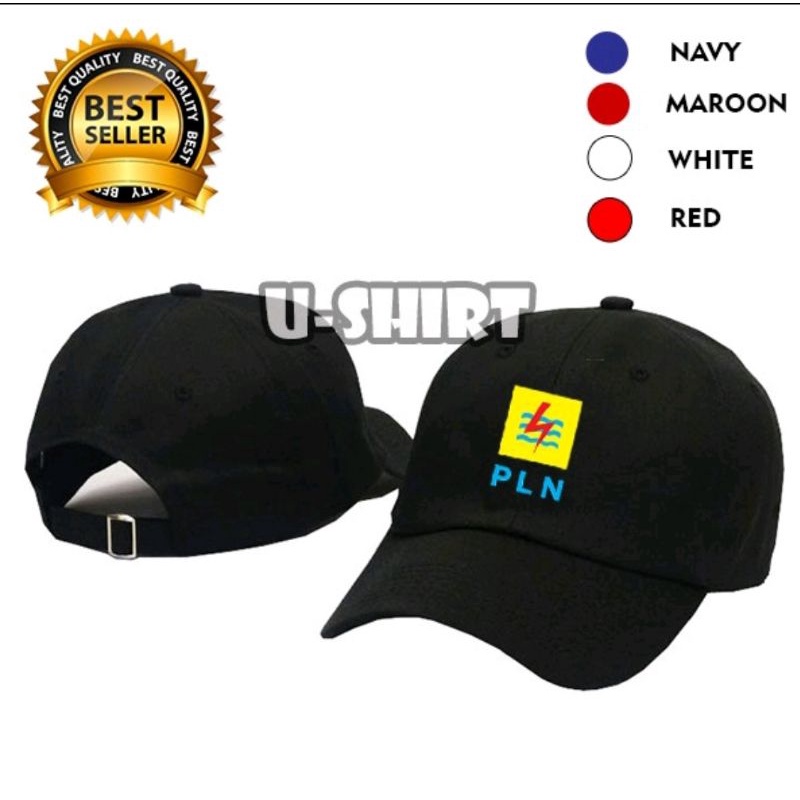 Jual topi PLN logo bordir LISTRIK PINTAR / TOPI BASEBALL / TOPI DISTRO ...