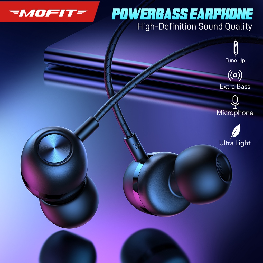 Jual MOFIT MF9 Wired In Ear Earphone 3.5mm with Microphone High ...