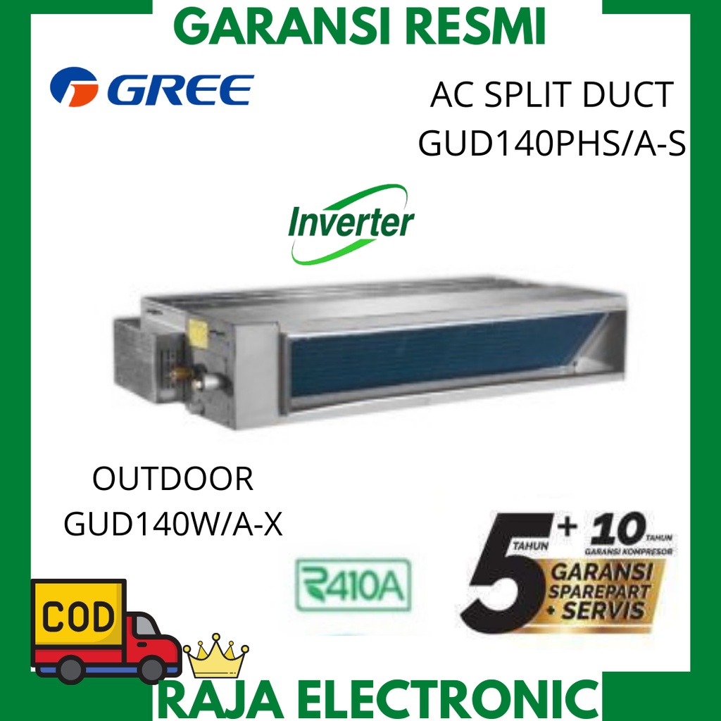 Jual GREE GUD140PHS/A-S AC DUCT 5 PK 3 PHASE | Shopee Indonesia