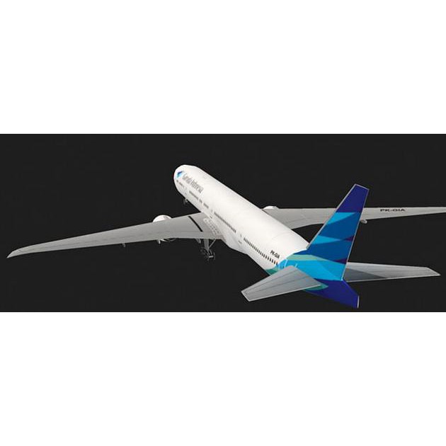 Jual 2Z5F Diy Miniatur Papercraft Pesawat Boeing 777-300Er Garuda 7Of4 ...